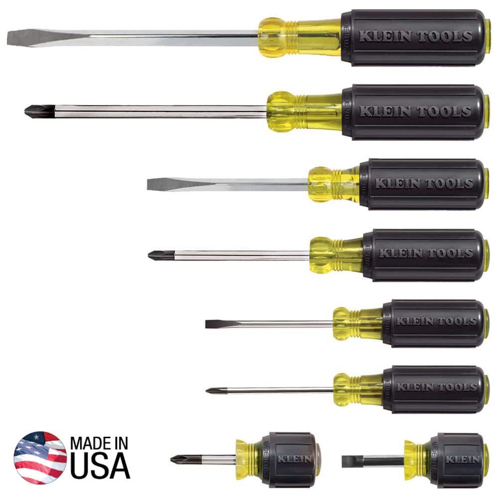 Klein Tools Screwdriver Set, Multi Application, Phillips, Flathead, 8 ...