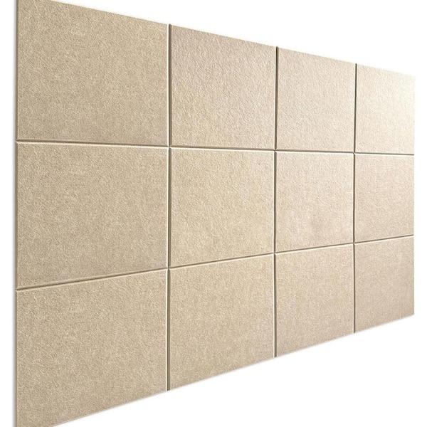 Afoxsos 48 x 36 Felt Wall Tiles Tan Thickened Cork Board Alternative ...