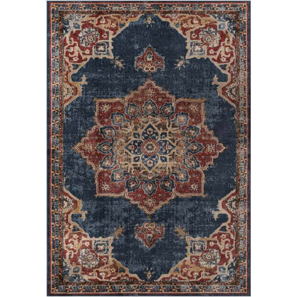 Unique Loom Utopia Helios Dark Blue 6' 1 x 9' 0 Area Rug 3187561 - The ...