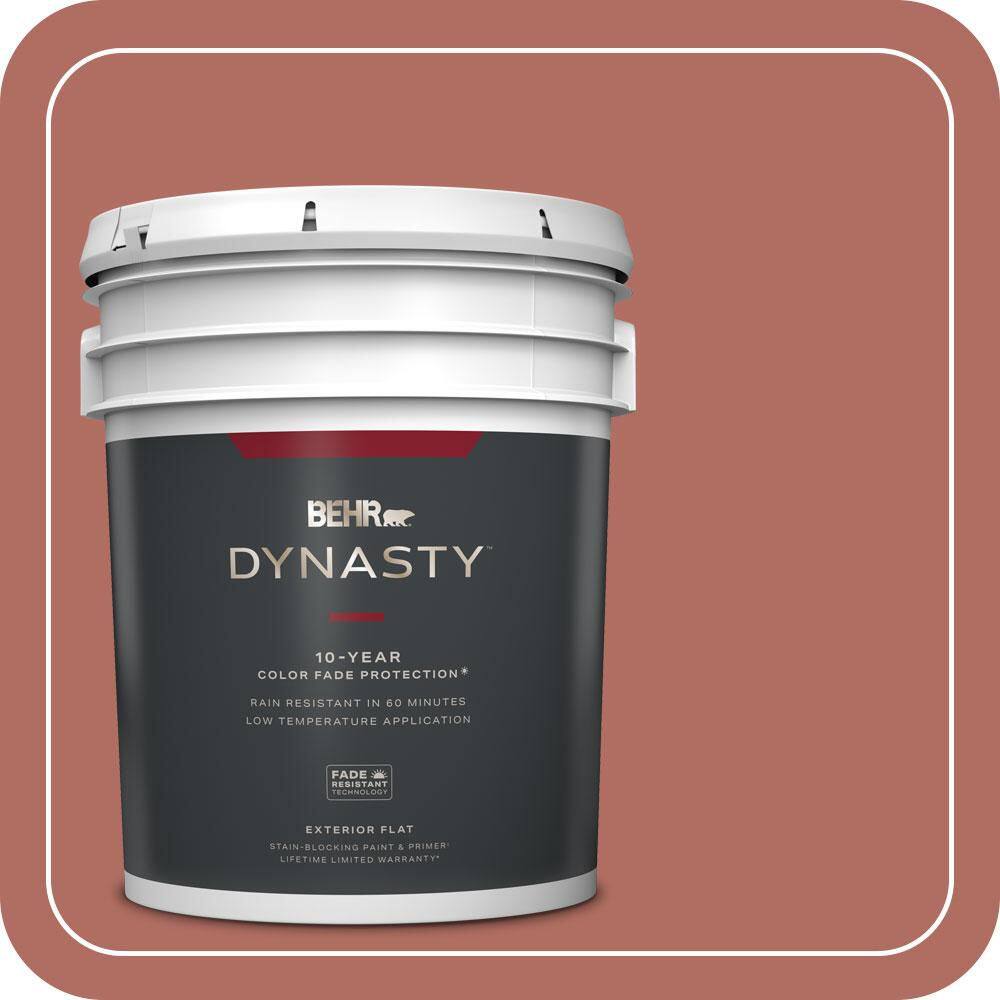 BEHR DYNASTY 5 gal. #MQ1-22 Scene Stealer Flat Exterior Stain-Blocking ...