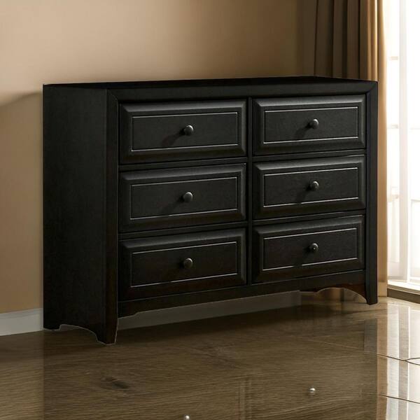 Benjara Black 6 Drawer 48.88 in. Dresser Without Mirror BM203282 - The ...