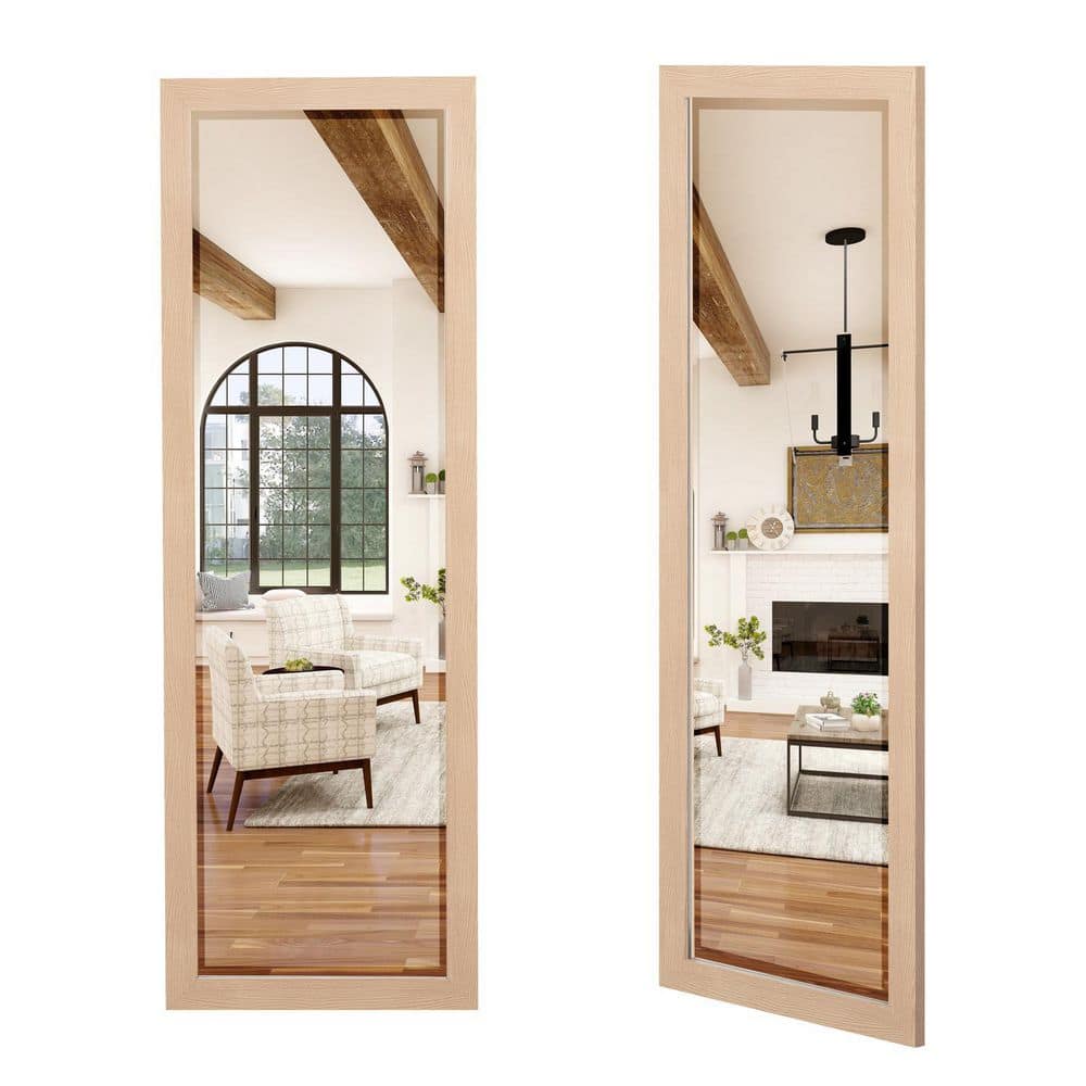 HOMESTOCK Over The Door Mirror, Full Length Hanging Door Mirror, Full ...