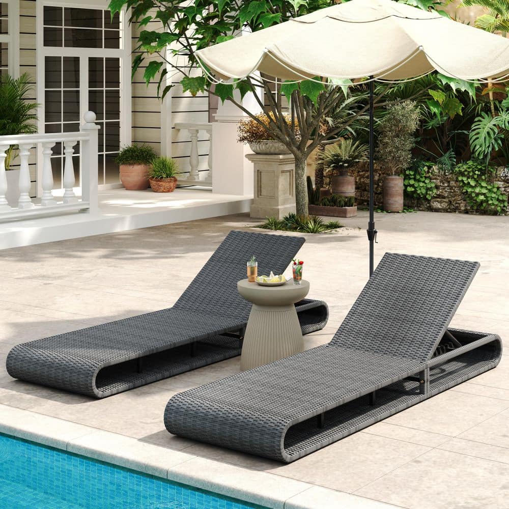CHRISTOPHER KNIGHT HOME Madras Modern Patio Grey PE Rattan and Metal ...