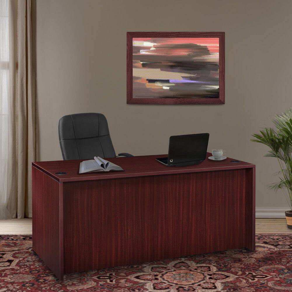 Regency Legacy 66 in x 30 in. Mahogany Office Desk with Double Pedestal ...