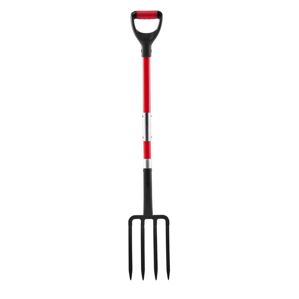 SVOPES Handle Length 28. 34 in. Garden Fork, 4-Tine, 45 in. Heavy Duty ...
