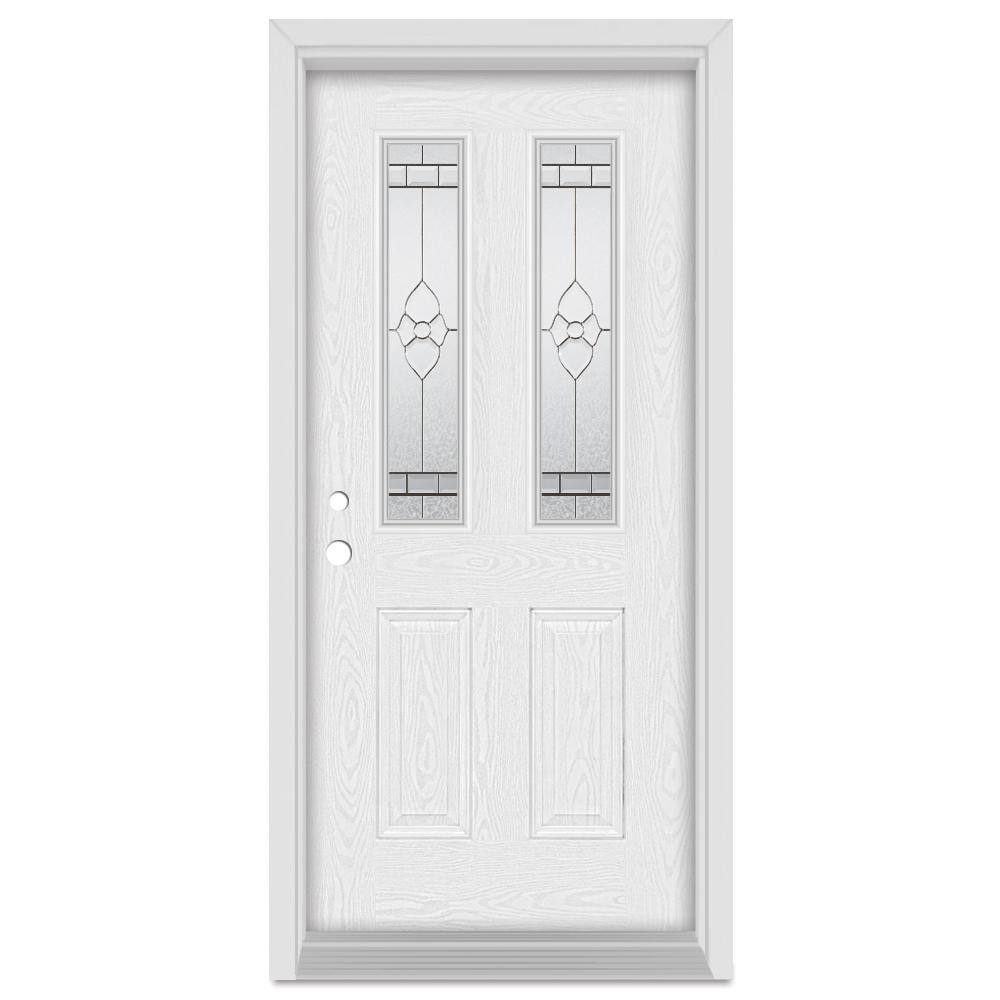 Stanley Doors 37.375 in. x 83 in. Traditional Right-Hand Patina ...