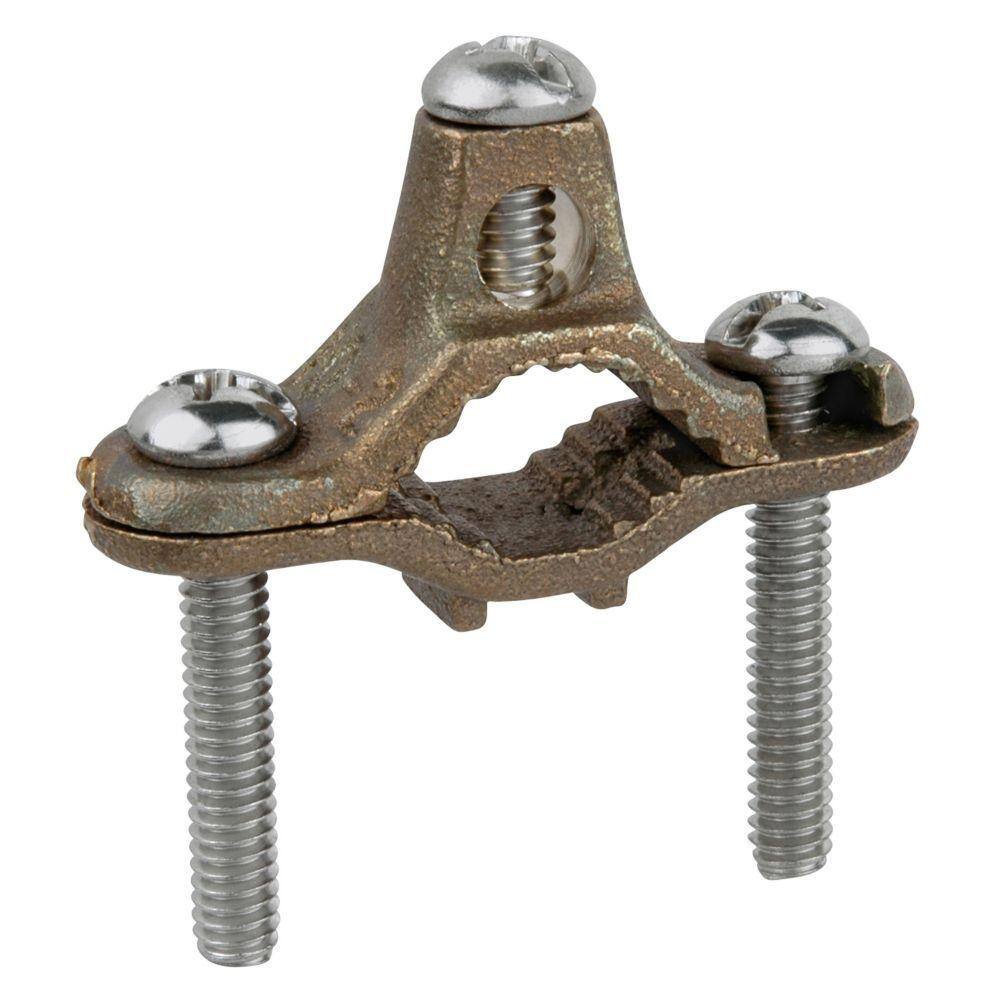 Commercial Electric Bronze Ground Clamp 1/2 - 1 in. for Direct Burial ...