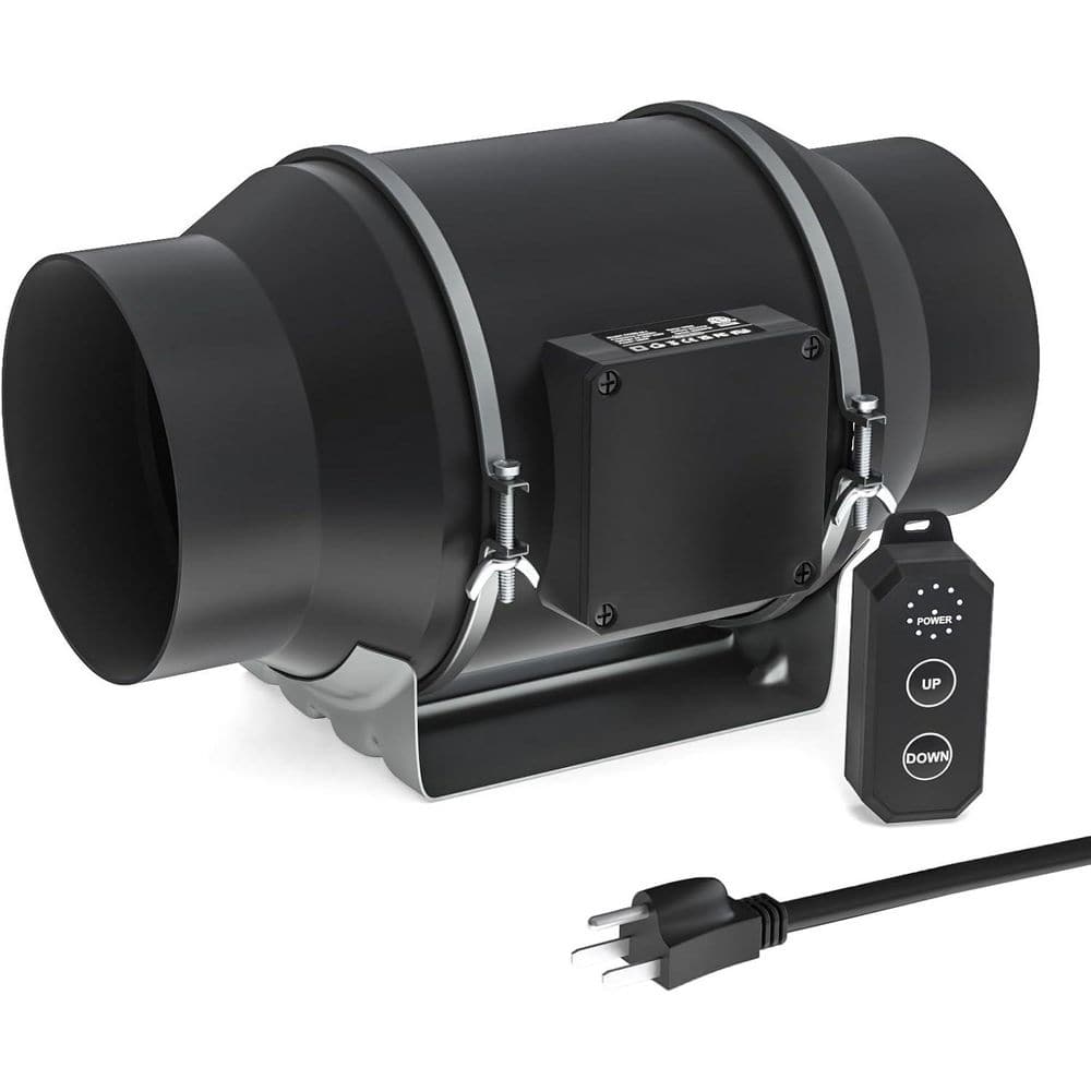 KIWDZFU 405 CFM Quiet 6 Inline Duct Fan EC Motor Ventilation Exhaust Fan with 10-Speed ...