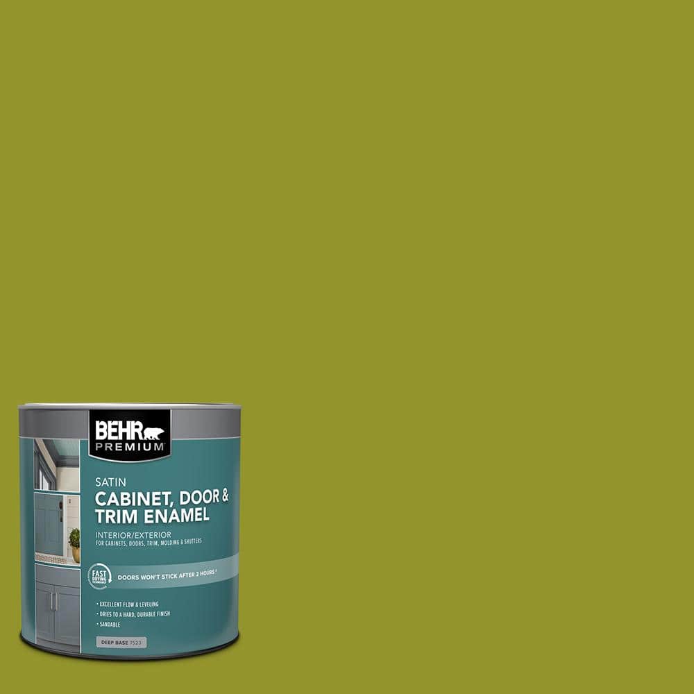 BEHR PREMIUM 1 qt. #P350-7 Lazy Lizard Satin Enamel Interior/Exterior ...