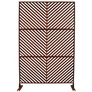 Tidoin 6.3 ft. x 4 ft. Rust Red Steel Freestanding Flat Flat Top ...