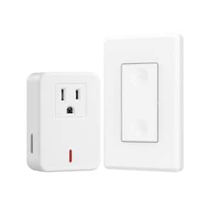 Vrbgify 1-Way 15A Light On-Off-On Push Button Light Switch in White ...