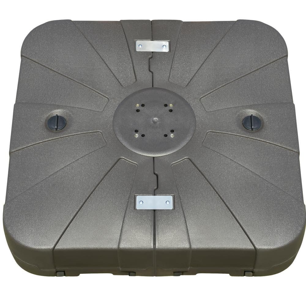Heavy Duty 34.80 in. Square Cantilever Patio Umbrella Base with 4 ...