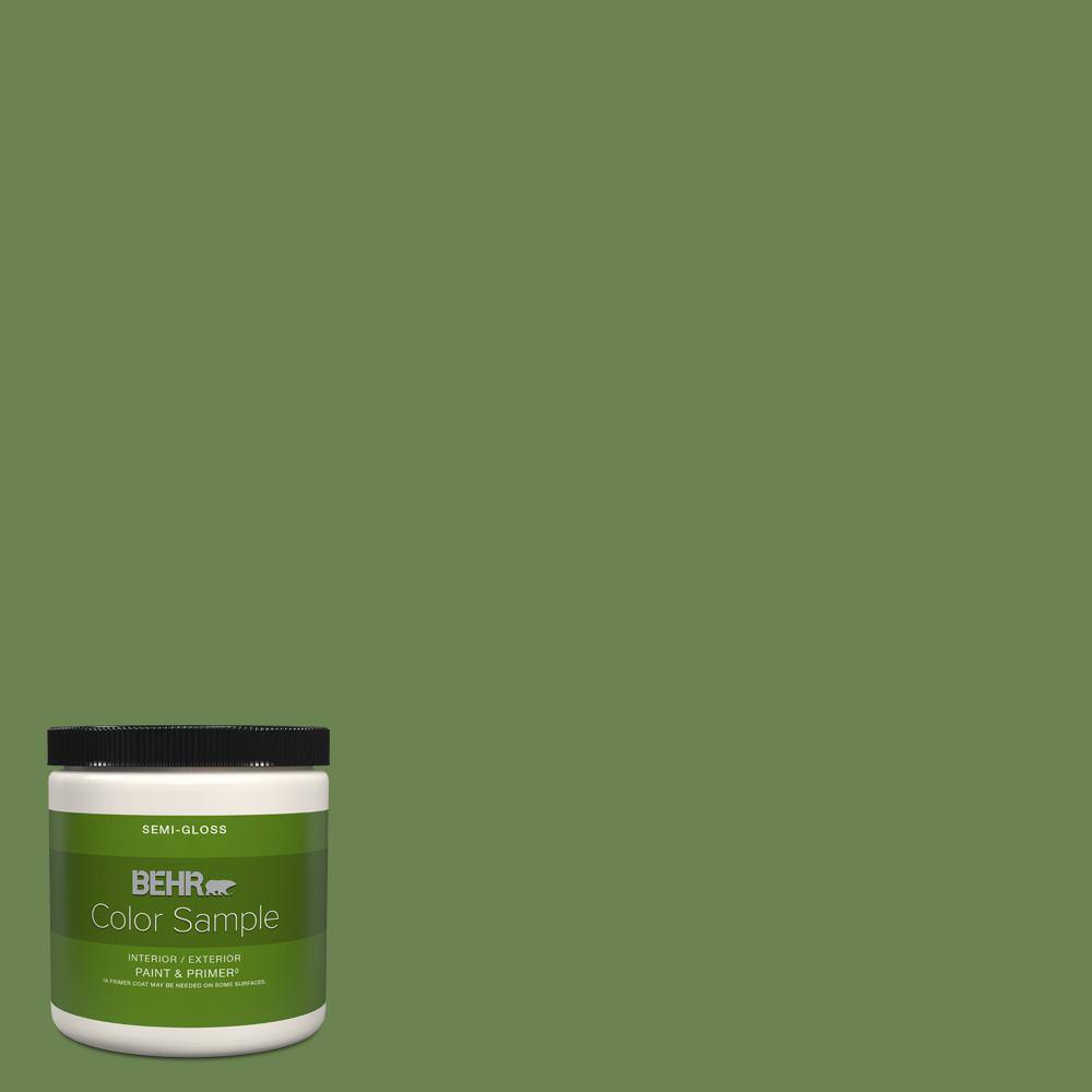 BEHR PREMIUM PLUS 8 oz. #430D-6 Happy Camper Semi-Gloss Interior ...