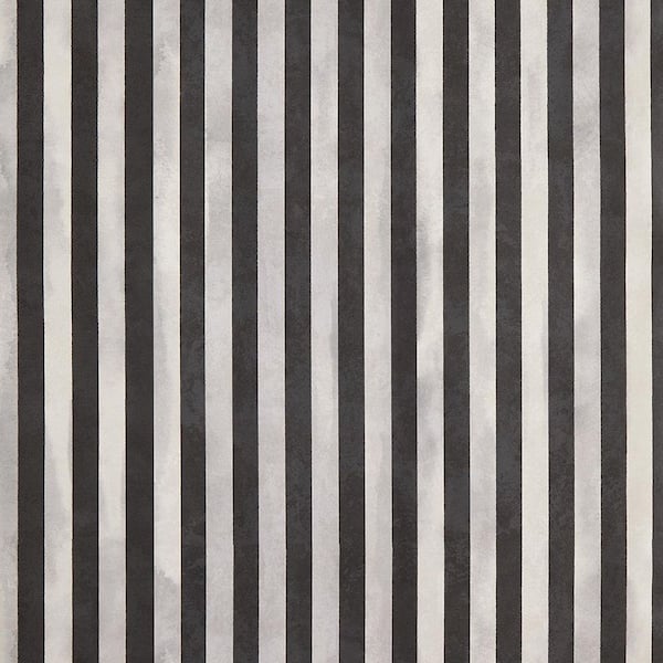 Tempaper Jeremiah Brent Slate Grey and Cream Timeless Ticking Stripe ...