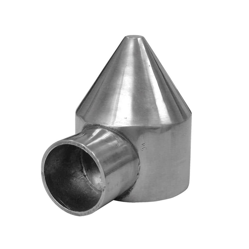 Everbilt 2-3/8 in. Aluminum Metal Chain Link Fence 1-Way Bullet Cap ...