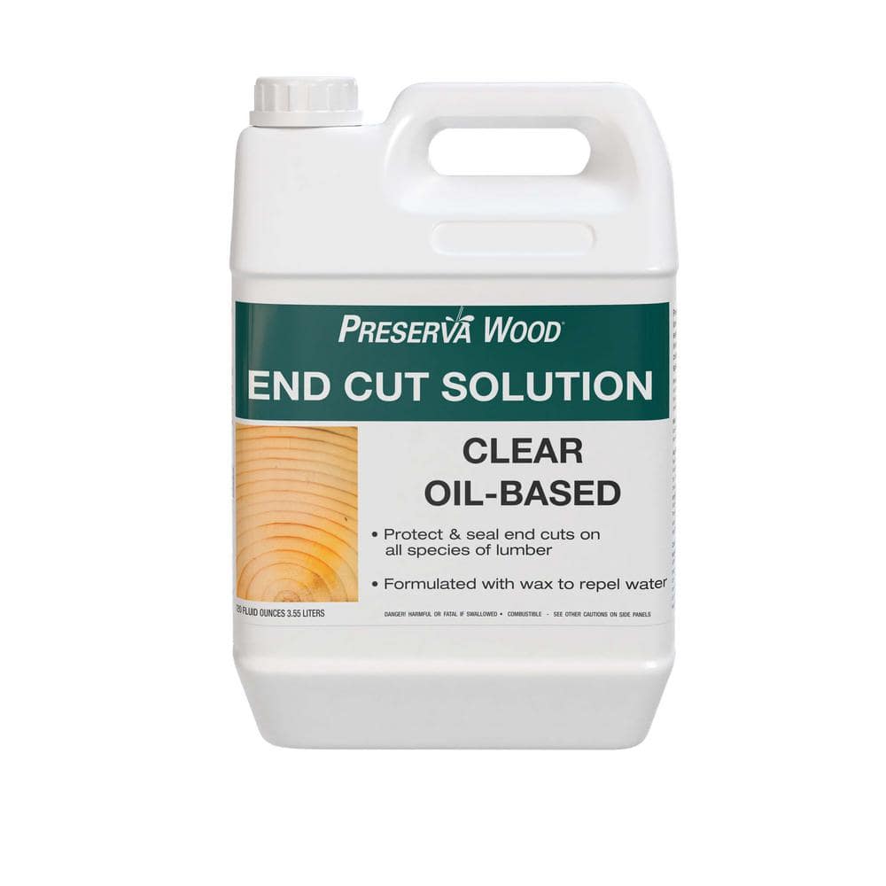 Preserva Wood 1 gal. End Cut Solution Clear Oil Based End Cut Exterior ...