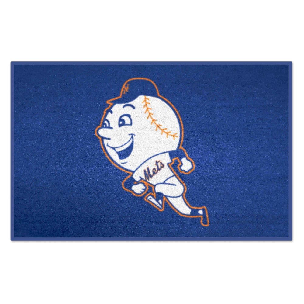FANMATS New York Mets Blue 1 ft. 7 in. x 2 ft. 6 in. Starter Area Rug ...