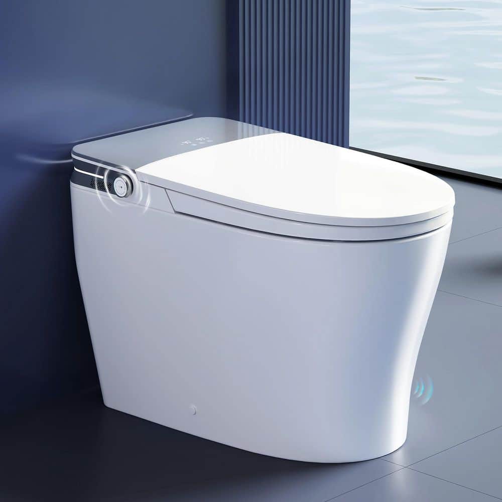 Reviews for DEERVALLEY Elongated ADA Smart Bidet Toilet 1.28 GPF in ...