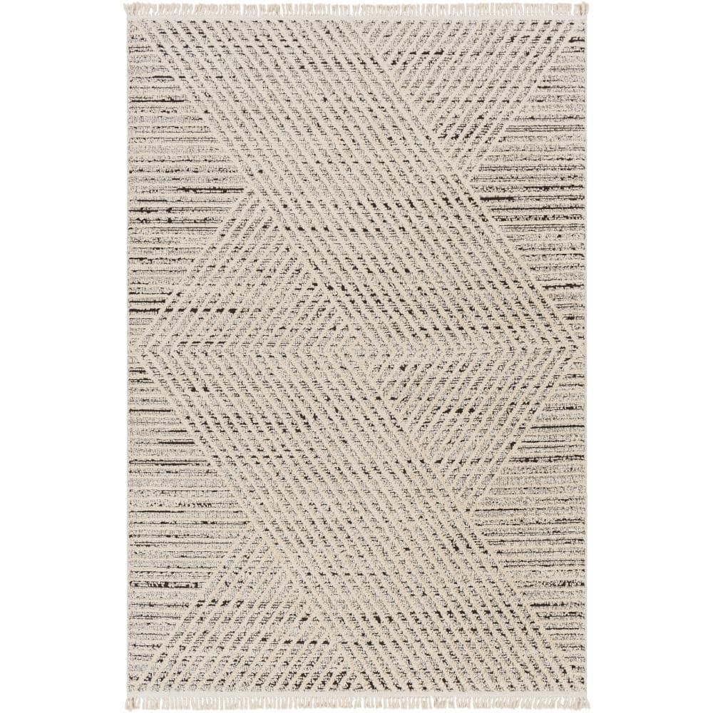 Livabliss Berlin Taupe Geometric 7 ft. x 9 ft. Indoor Area Rug BLR2302 ...