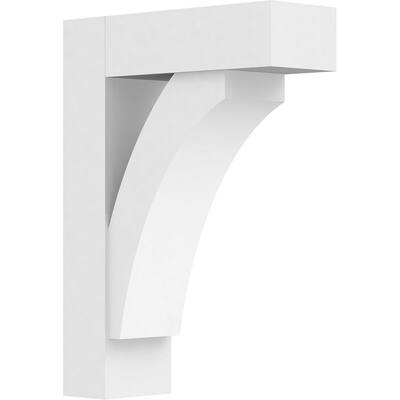 Ekena Millwork 3 in. x 12 in. x 12 in. Traditional Bracket with Block ...