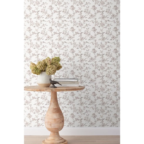Taupe Panel Wallpaper