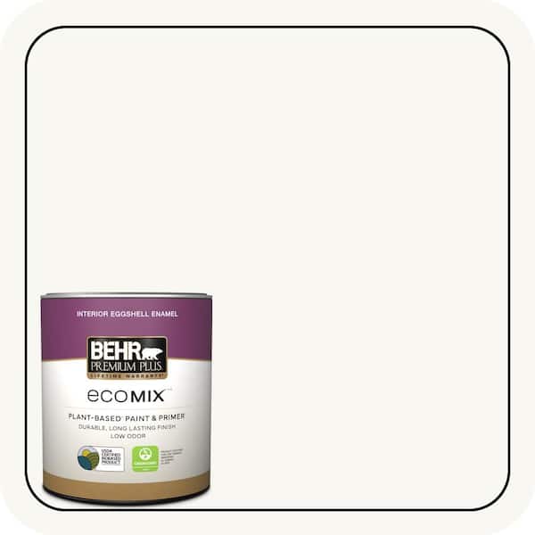 BEHR PREMIUM PLUS 1 qt. #PPU18-06 Ultra Pure White Eggshell Enamel ...