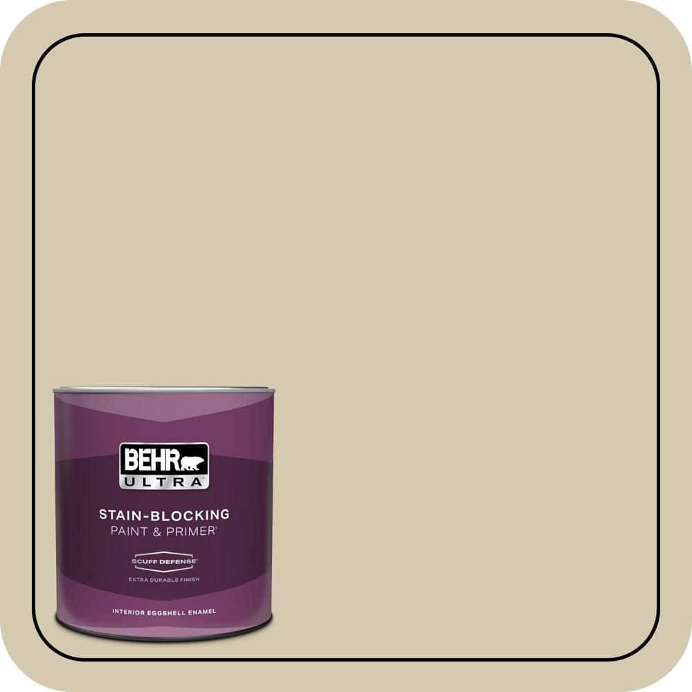 BEHR ULTRA 1 qt. #770C-3 Sand Fossil Extra Durable Eggshell Enamel ...