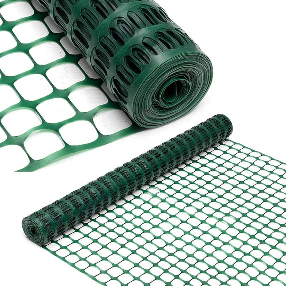 Wellco 4 ft. x 50 ft. Green Construction Snow Or Safety Barrier Fence ...