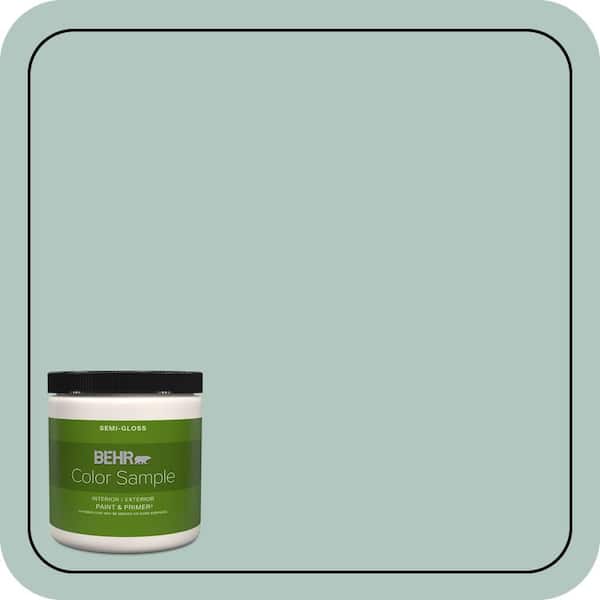 BEHR PREMIUM PLUS 8 oz. #S430-2 Fresh Tone Semi-Gloss Interior/Exterior ...