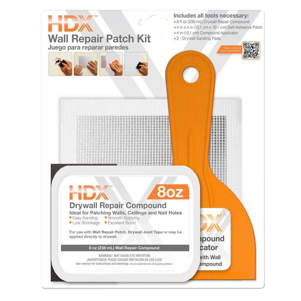 Reviews for HDX 4 in. x 4 in. Drywall Repair Patch Kit | Pg 2 - The ...
