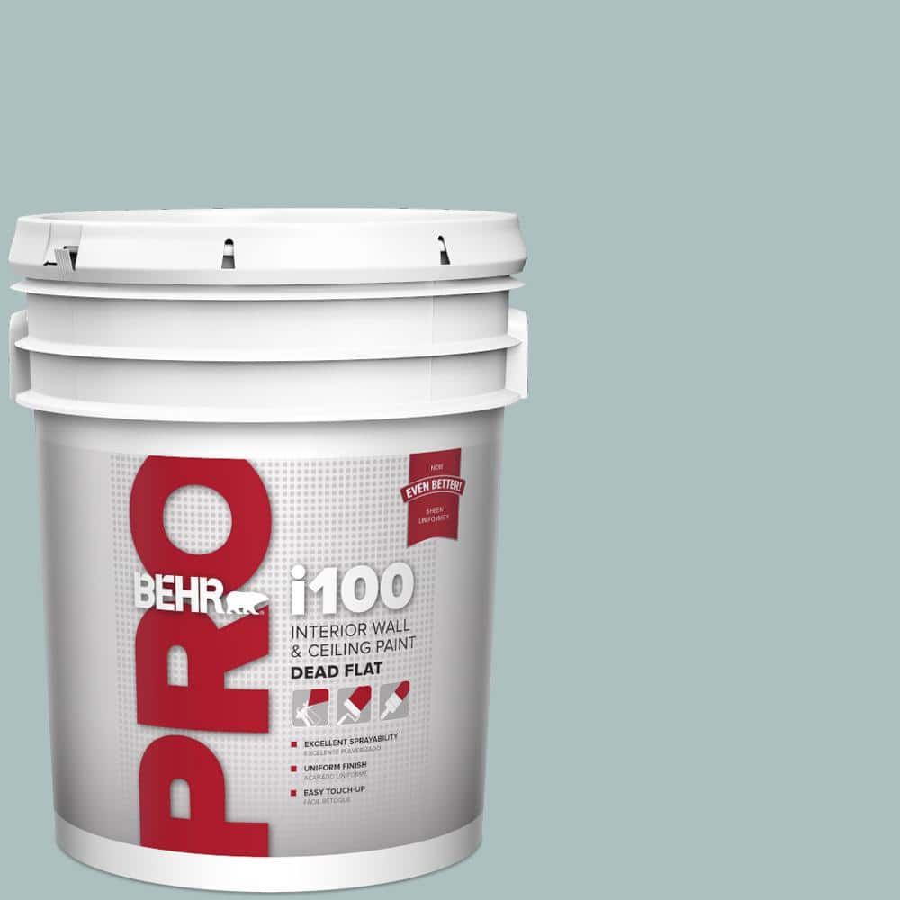 BEHR PRO 5 gal. #HDC-CL-15G Morning Parlor Dead Flat Interior Paint ...