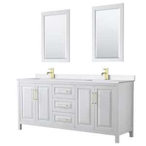 Wyndham Collection Daria 80 in. W x 22 in. D x 35.75 in. H Double Bath ...