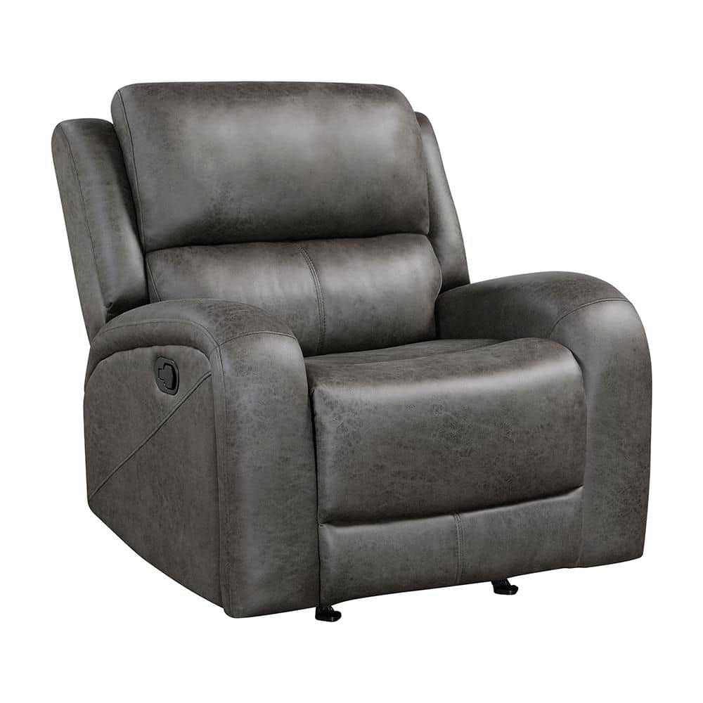 Lazzara Venture Gray Microfiber Rocker Recliner 9601GY-1 - The Home Depot