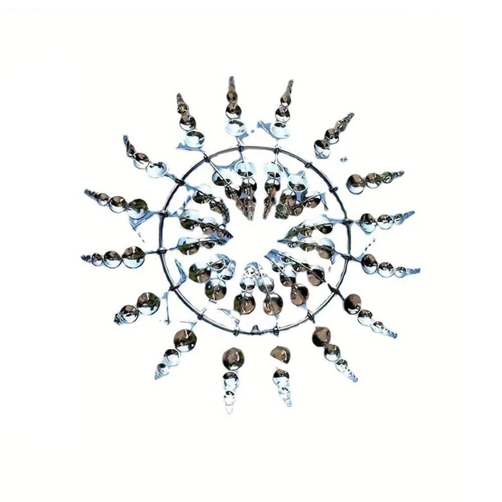 Phewnyzo 11.81 in. Tall Floral Windmill Wind Stake with Jeweled Kinetic ...