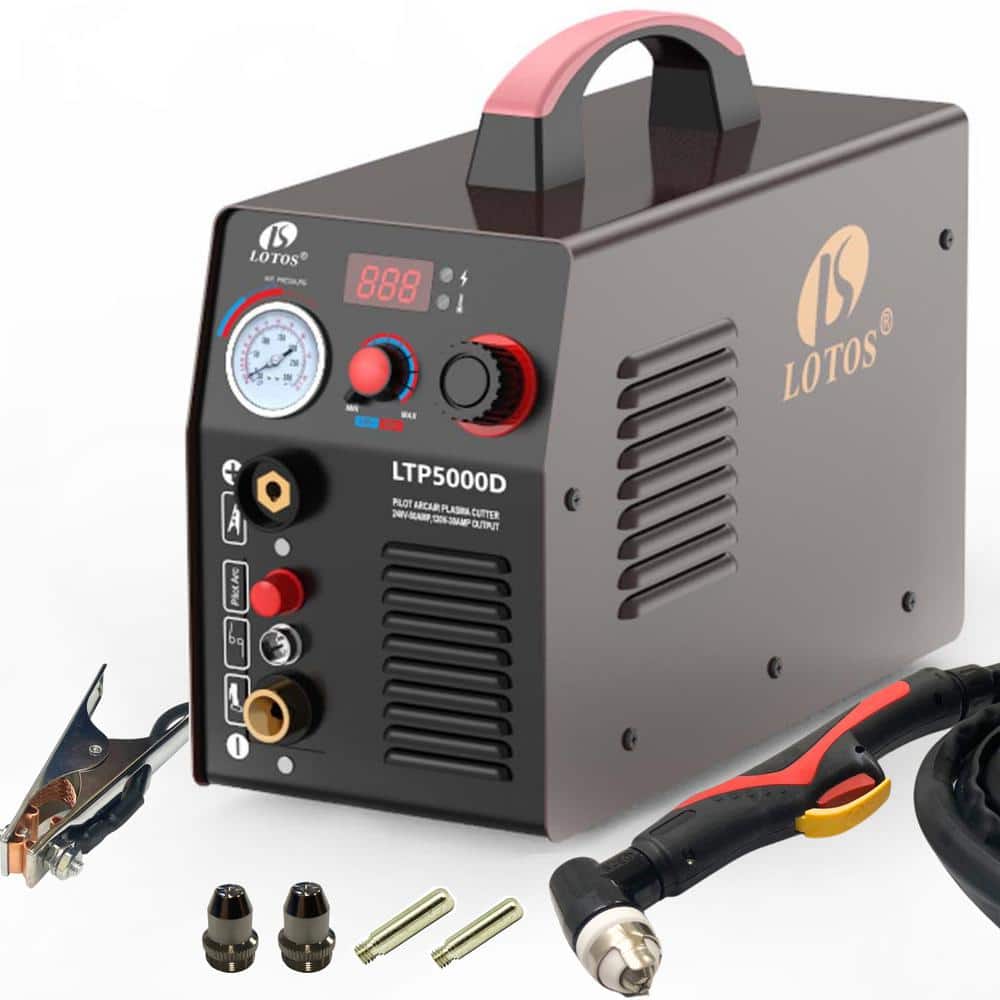 Lotos 50 Amp Non-Touch Pilot Arc Inverter Plasma Cutter for Metal, Dual ...