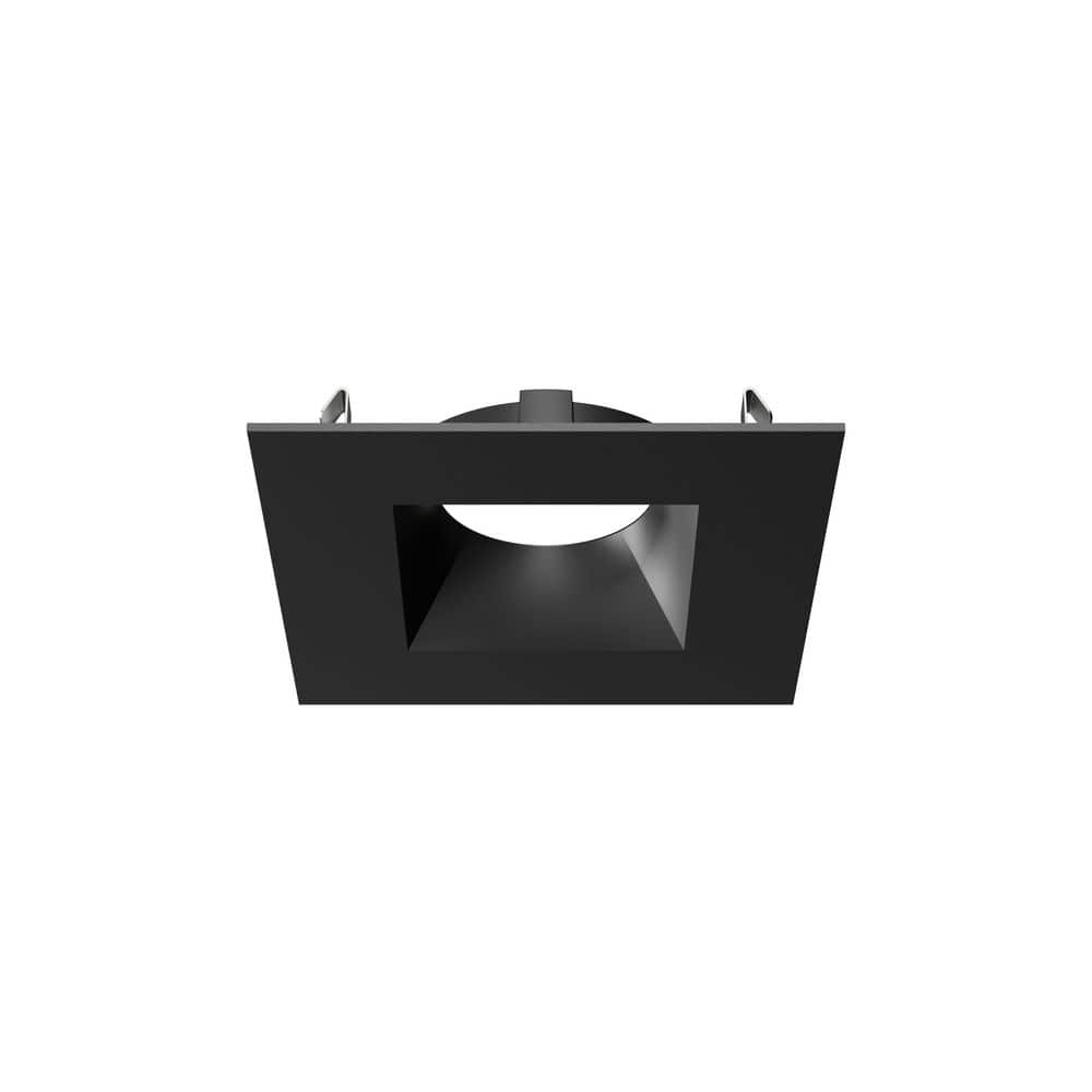 LUSA 4 in. Black Recessed Light Square Trim (24-Pack)-for LED Module ...