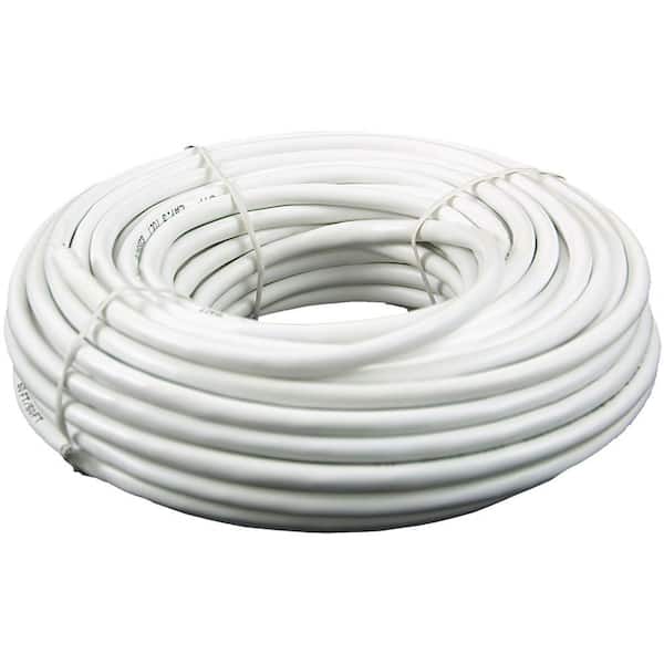 GE 100 ft. CAT3 6-Conductor Indoor Phone Installation Wire - White ...