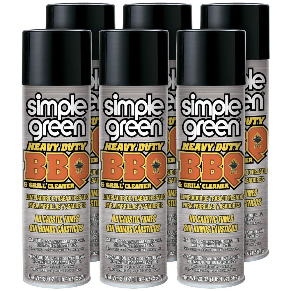 Simple Green 20 oz. Heavy-Duty Aerosol BBQ and Grill Cleaner (6-Pack ...