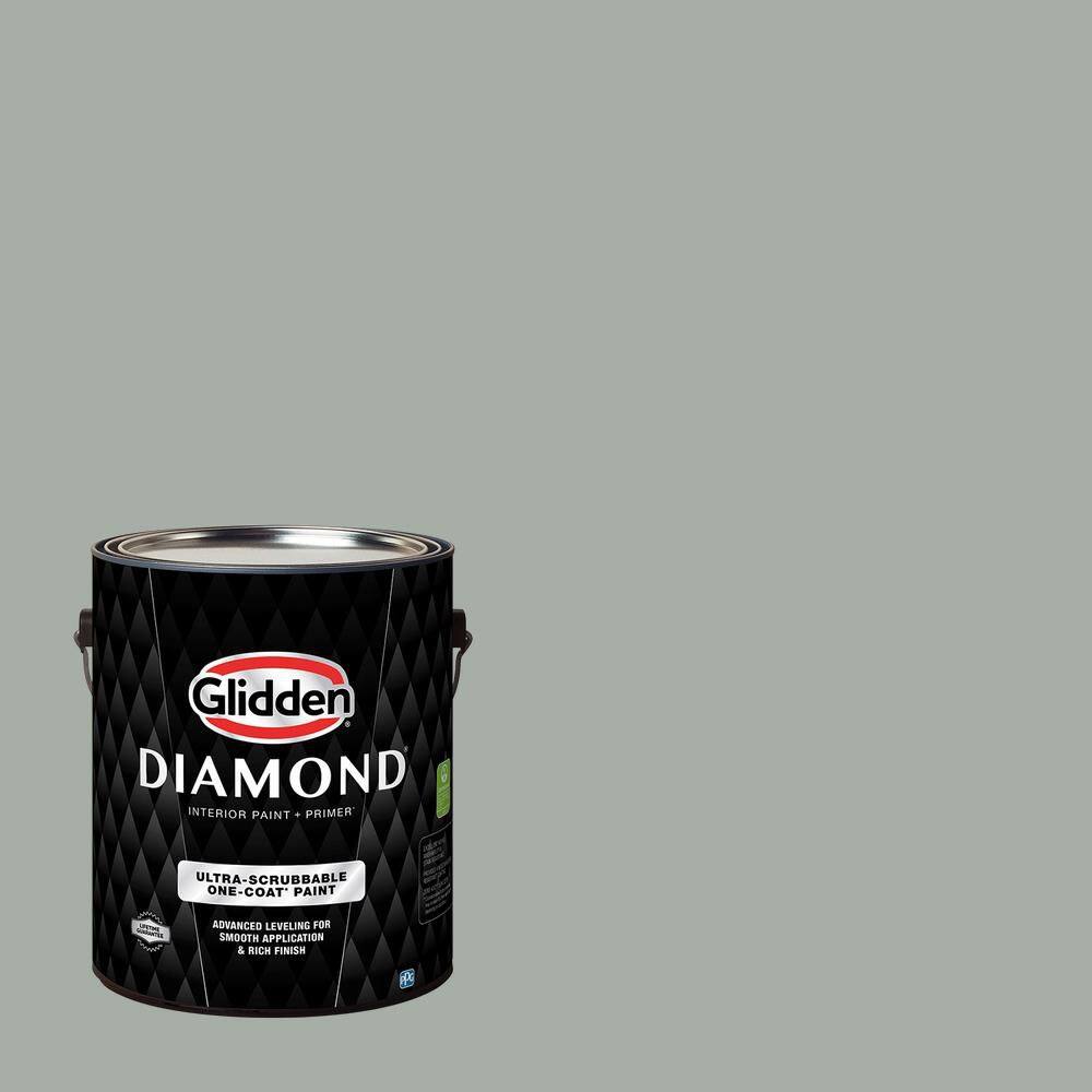 Glidden Diamond 1 gal. PPG1033-4 Light Drizzle Semi-Gloss Interior ...