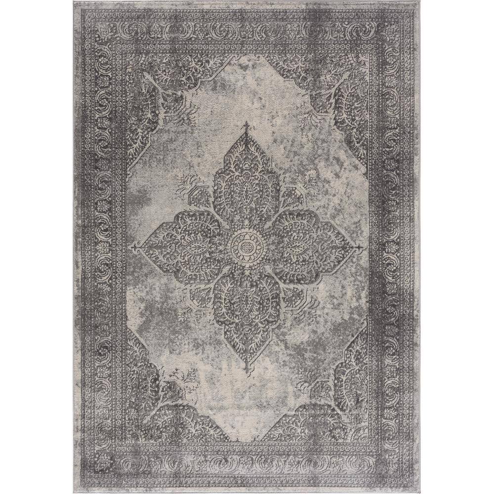 Rug Branch Havana Grey 2 ft. 3 in. x 13 ft. Traditional Distressed ...