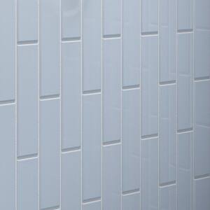 CRUZ BAY STUDIO 2in. x8in. Deep Blue Gloss Glass Subway Tile Sample ...