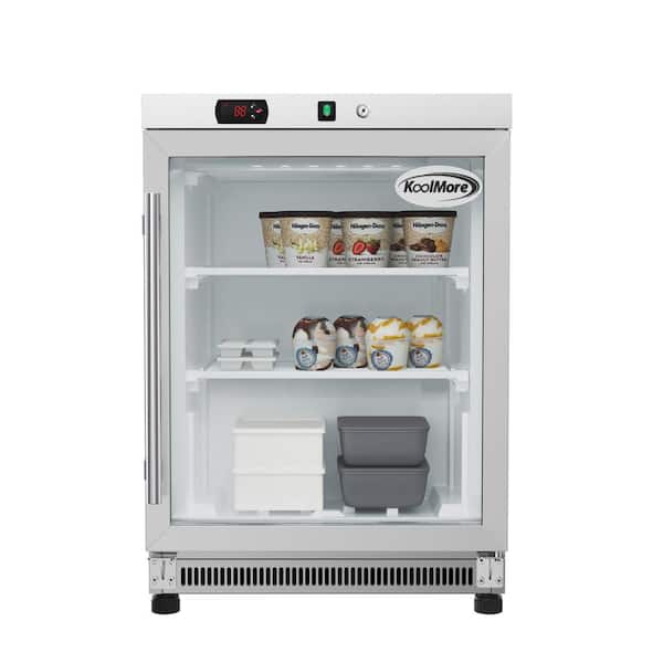 Koolmore 24 in. 4.6 cu. ft. Manual Defrost Upright Freezer Commercial ...
