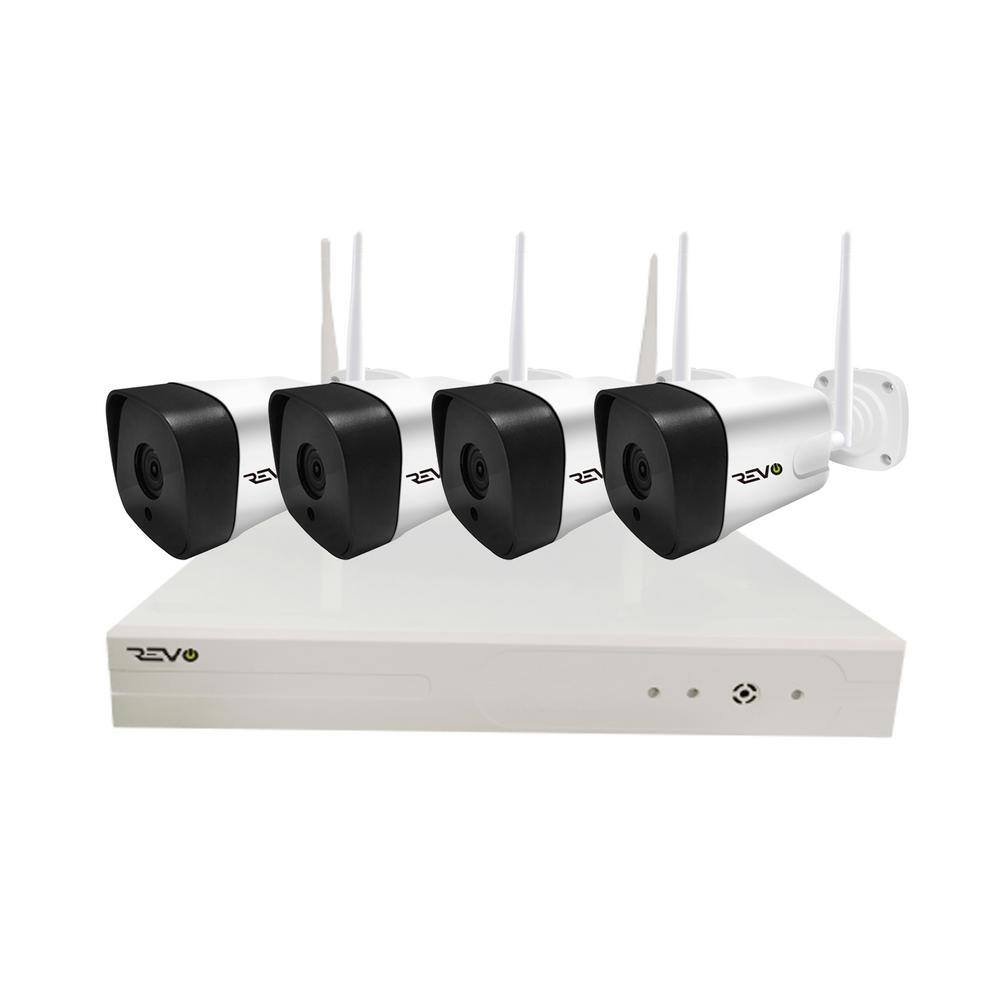 Revo 4-Channel 720p Wireless HD 1TB Smart NVR Surveillance System with ...