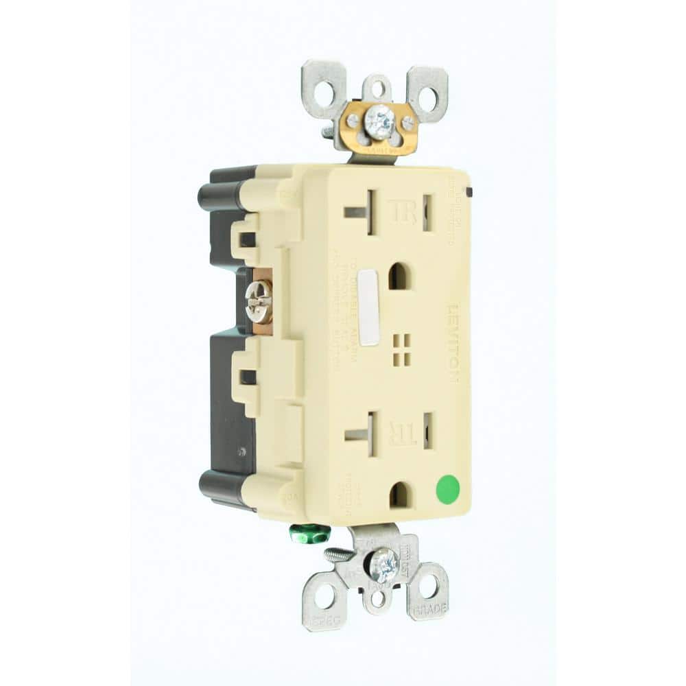 Leviton Decora Plus 20 Amp 125 V Hospital Grade Tamper Resistant Duplex ...
