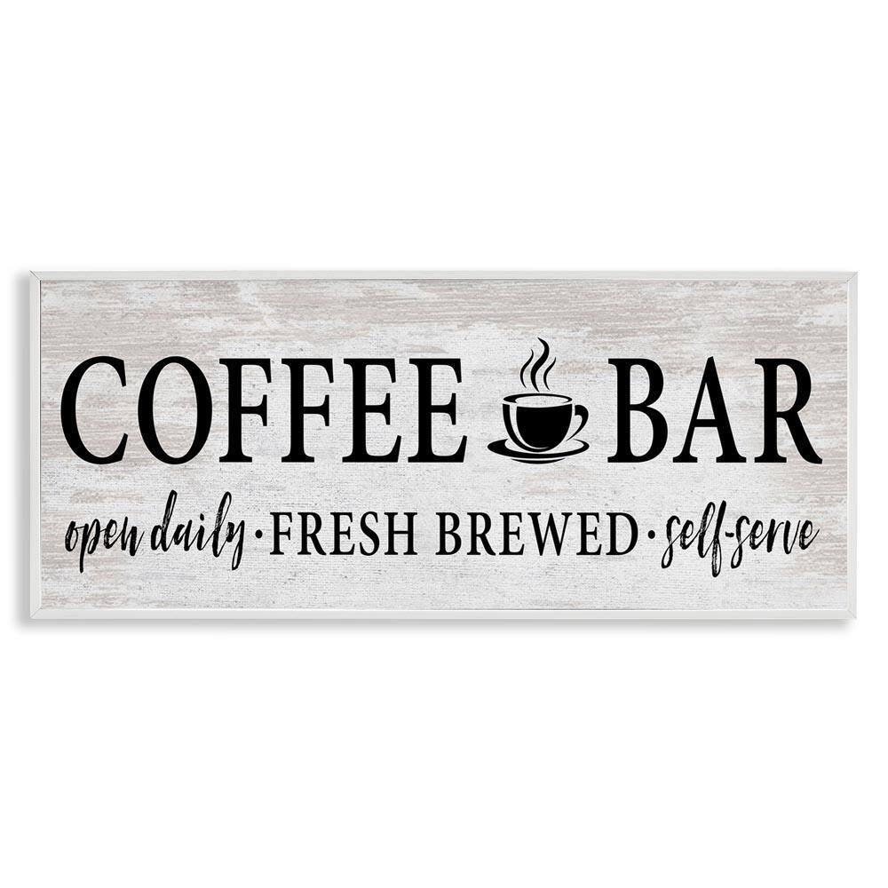 Stupell Industries Coffee Bar Cafe Rustic Sign by Lettered and Lined ...