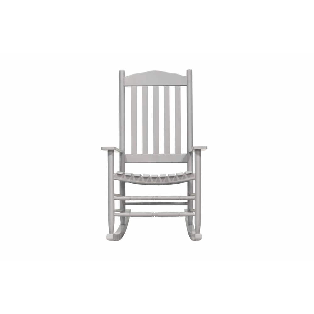 Gray Wood Outdoor Rocking Chair DL-SS21047 - The Home Depot