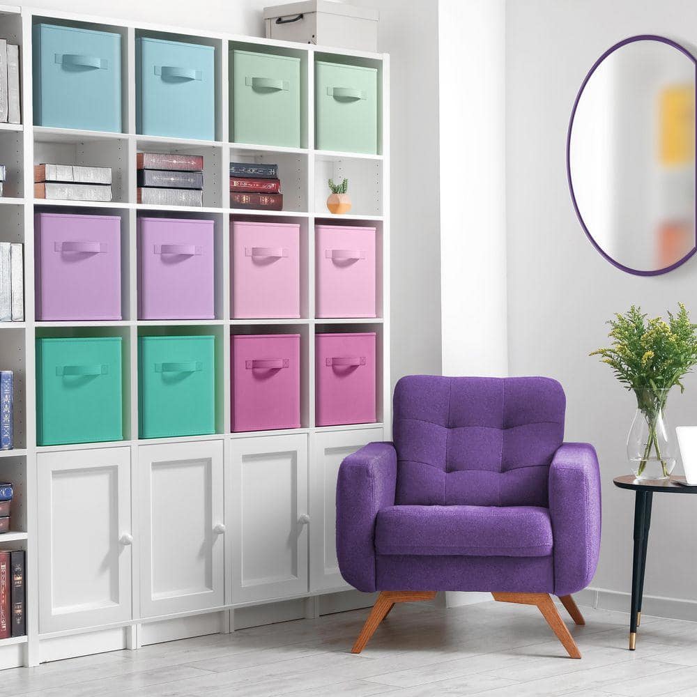 Sorbus Foldable Storage and Organizer Bins with Handles, Multicolored ...