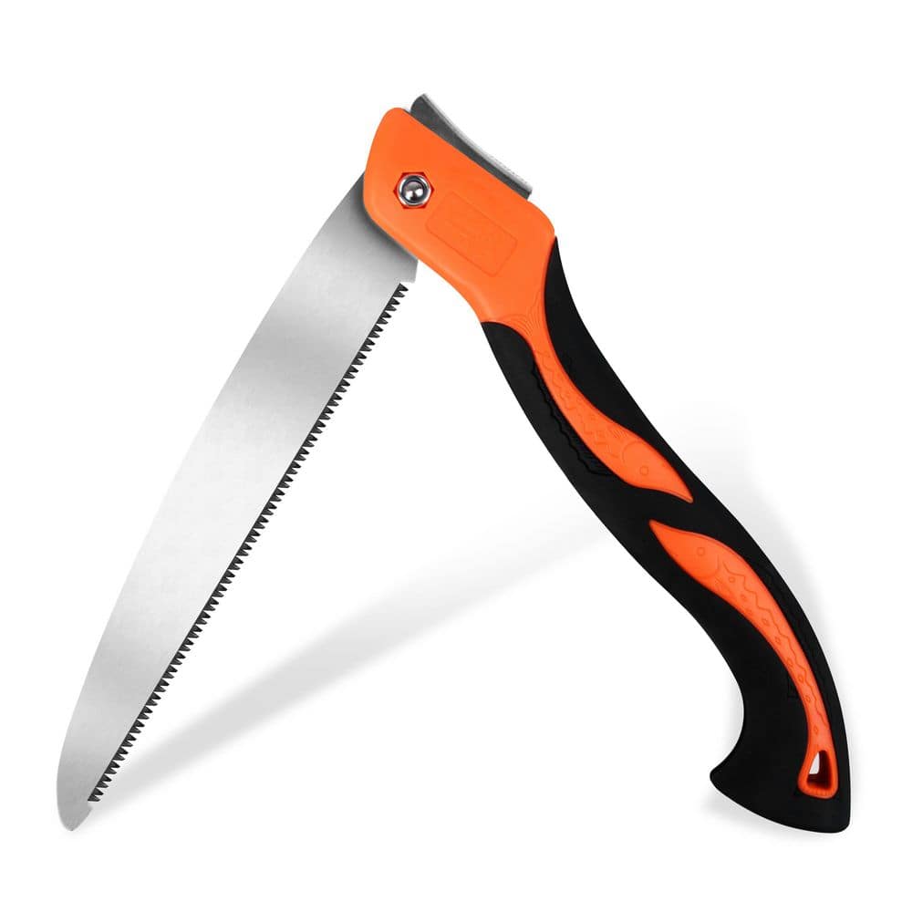 MYWISH 10 in. Folding Pruning Saw with SK5 Curved Blade, Camping Tree ...