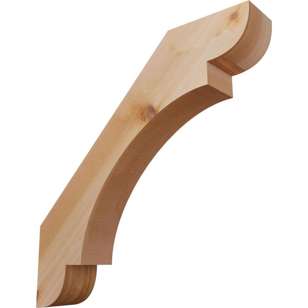 Ekena Millwork 3 1/2"W x 20"D x 20"H Olympic Smooth Knee Brace, Western ...