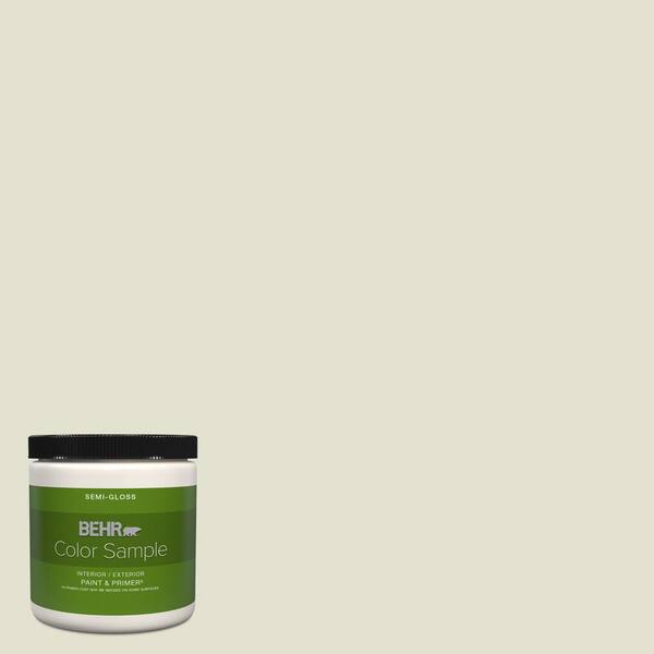 BEHR PREMIUM PLUS 8 oz. #400E-2 Turtle Dove Semi-Gloss Interior ...